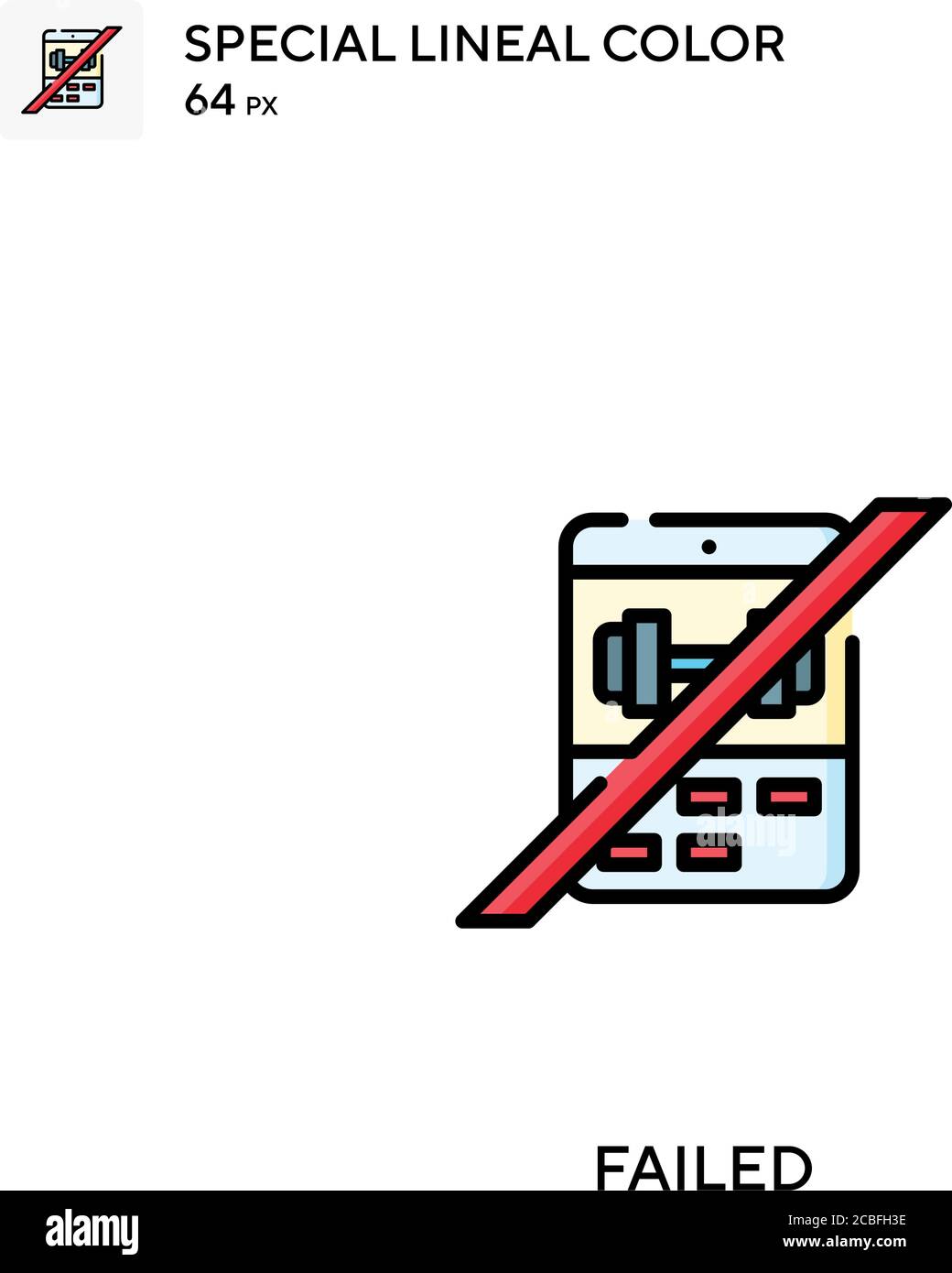 Failed Simple vector icon. Failed icons for your business project Stock ...