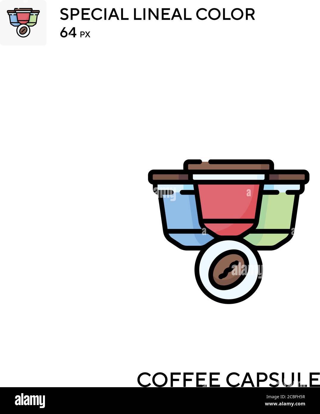 Coffee capsule Simple vector icon. Coffee capsule icons for your ...