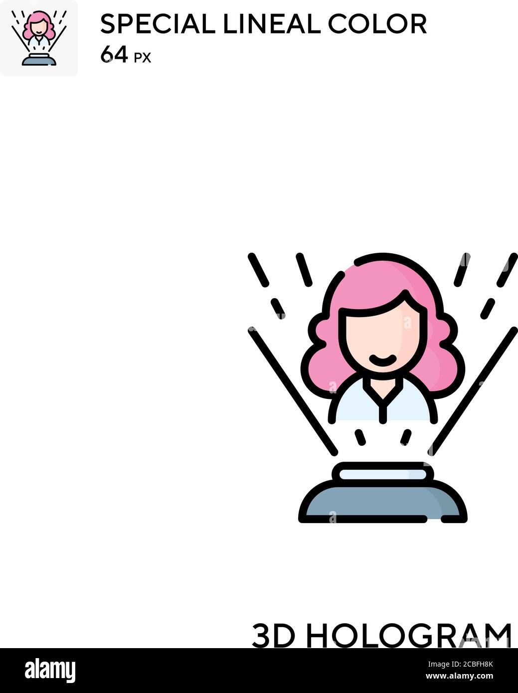 3d hologram Simple vector icon. 3d hologram icons for your business ...