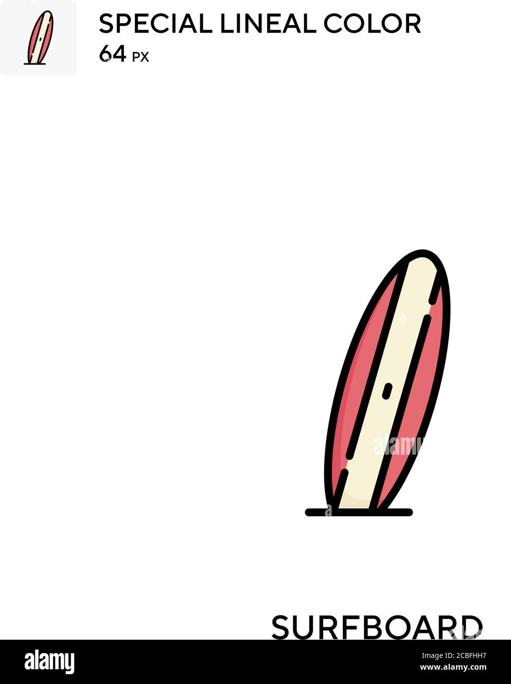 Surfboard Simple vector icon. Surfboard icons for your business project ...