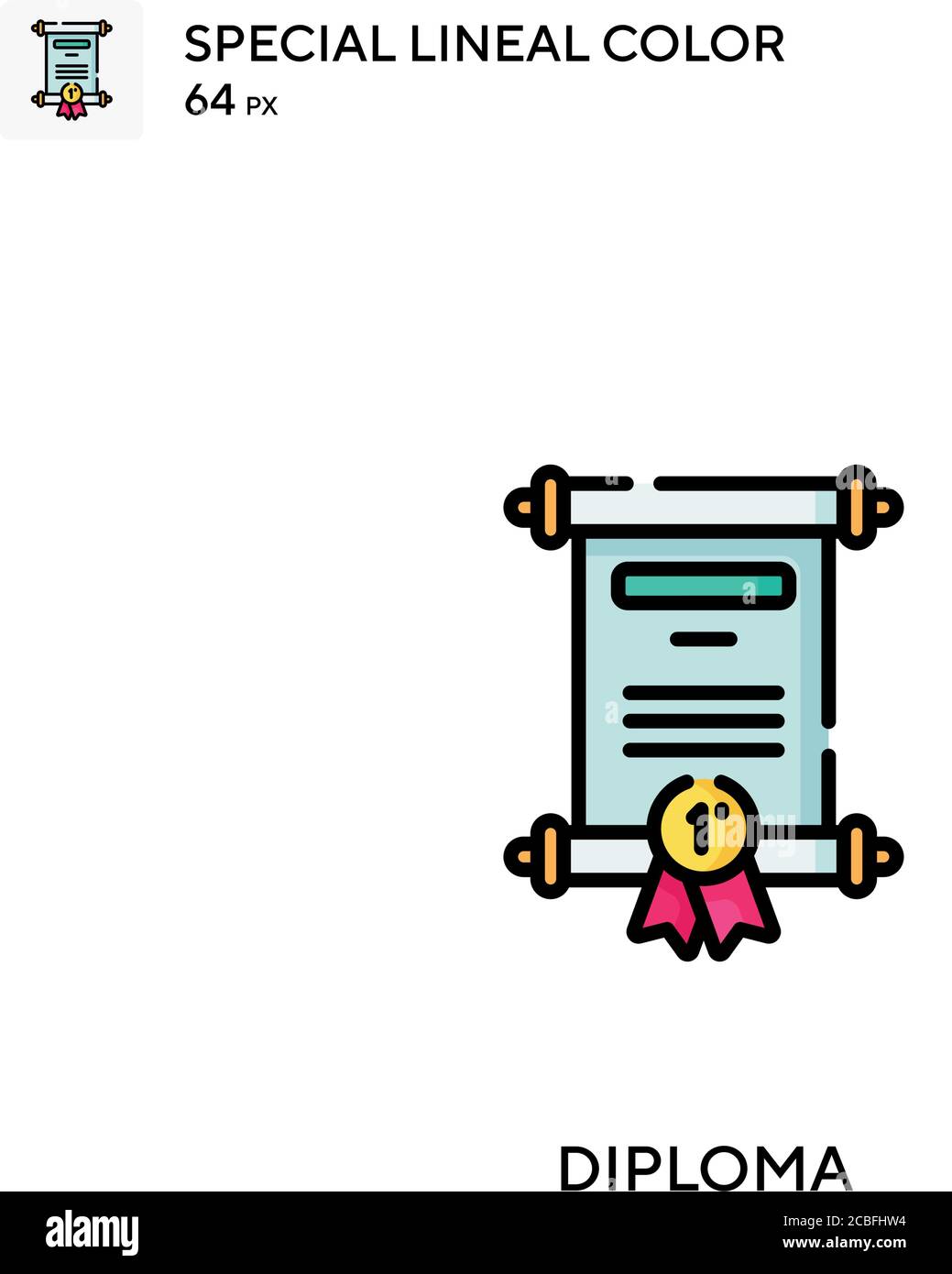 Diploma Simple vector icon. Diploma icons for your business project ...