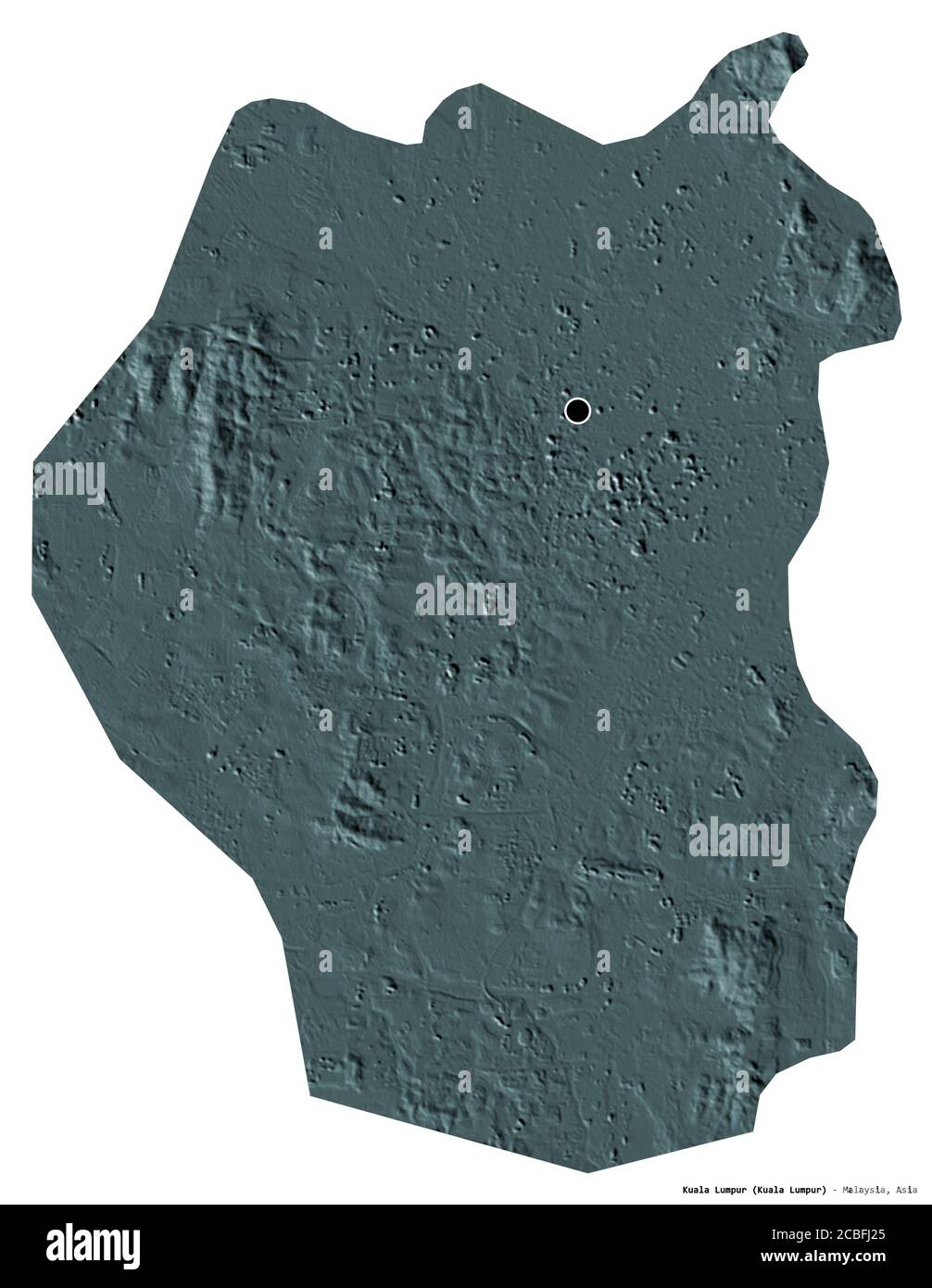 Shape of Kuala Lumpur, federal territory of Malaysia, with its capital ...