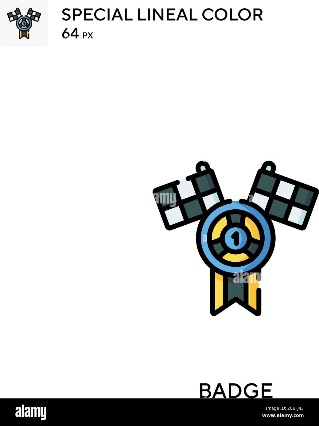 Badge Simple vector icon. Badge icons for your business project Stock ...