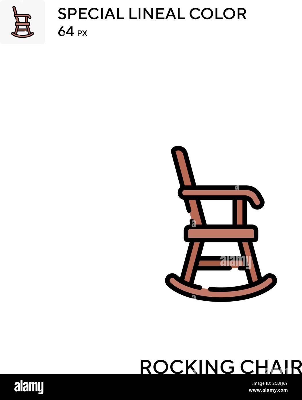 Rocking chair Simple vector icon. Rocking chair icons for your business ...