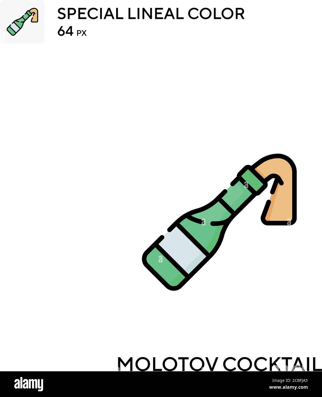 Molotov cocktail Simple vector icon. Molotov cocktail icons for your ...