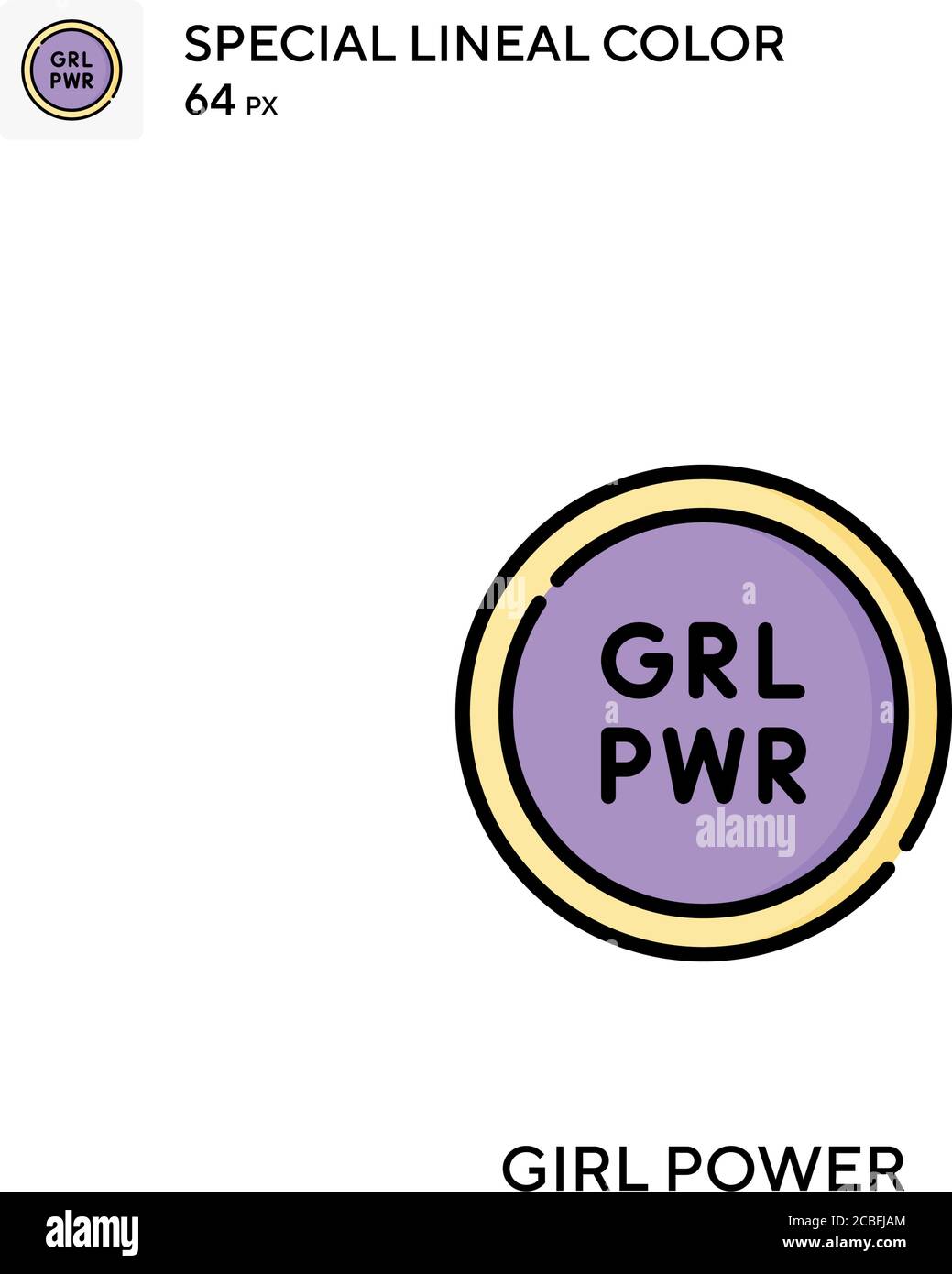 Girl power Simple vector icon. Girl power icons for your business ...