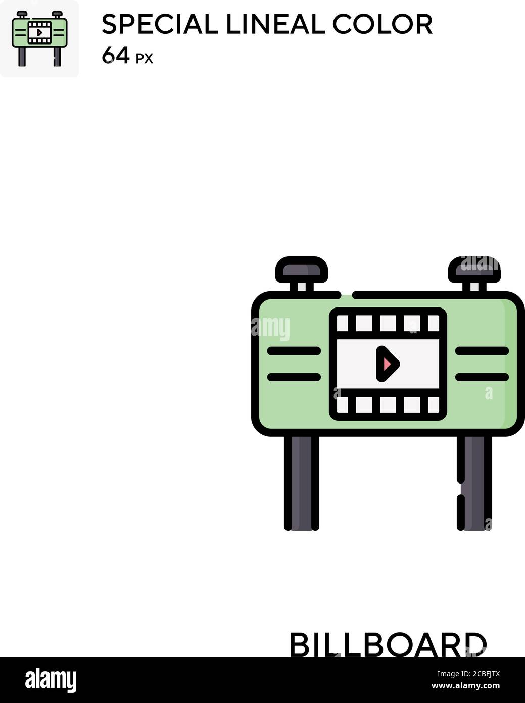 Billboard Simple vector icon. Billboard icons for your business project ...