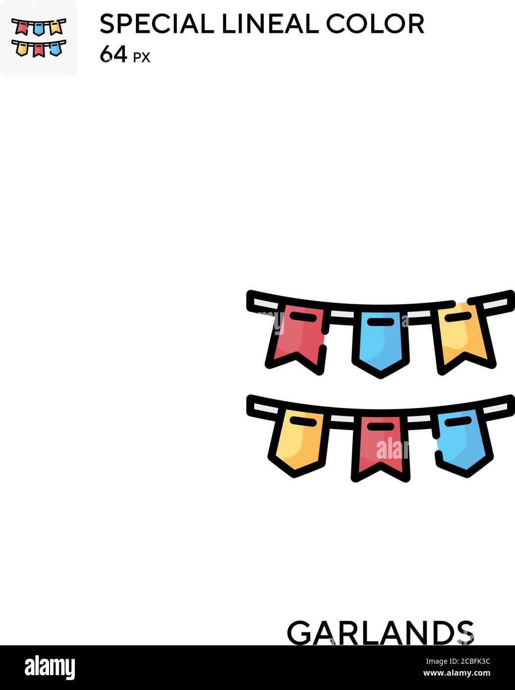Garlands Simple vector icon. Garlands icons for your business project ...