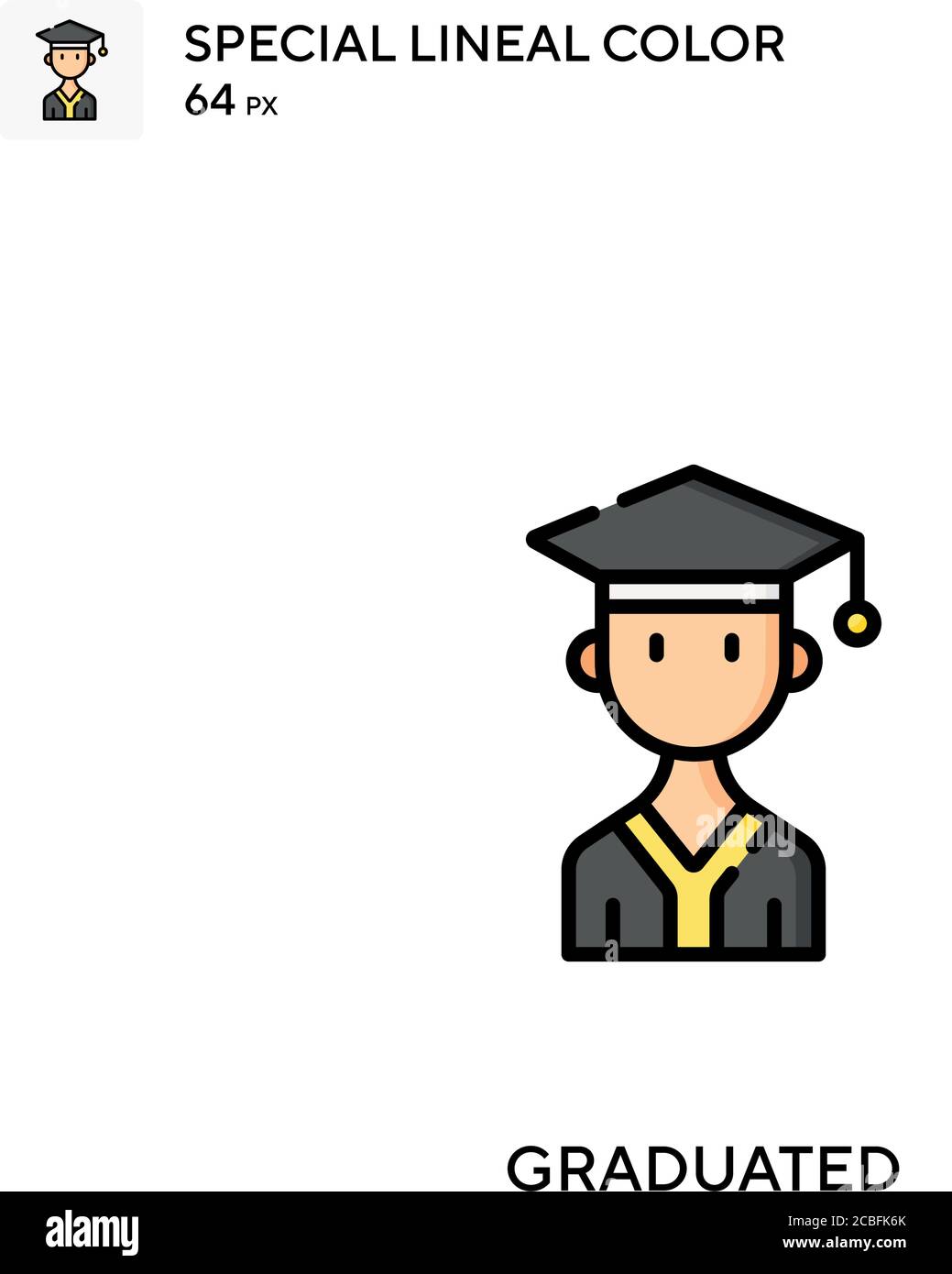 Graduated Simple vector icon. Graduated icons for your business project ...