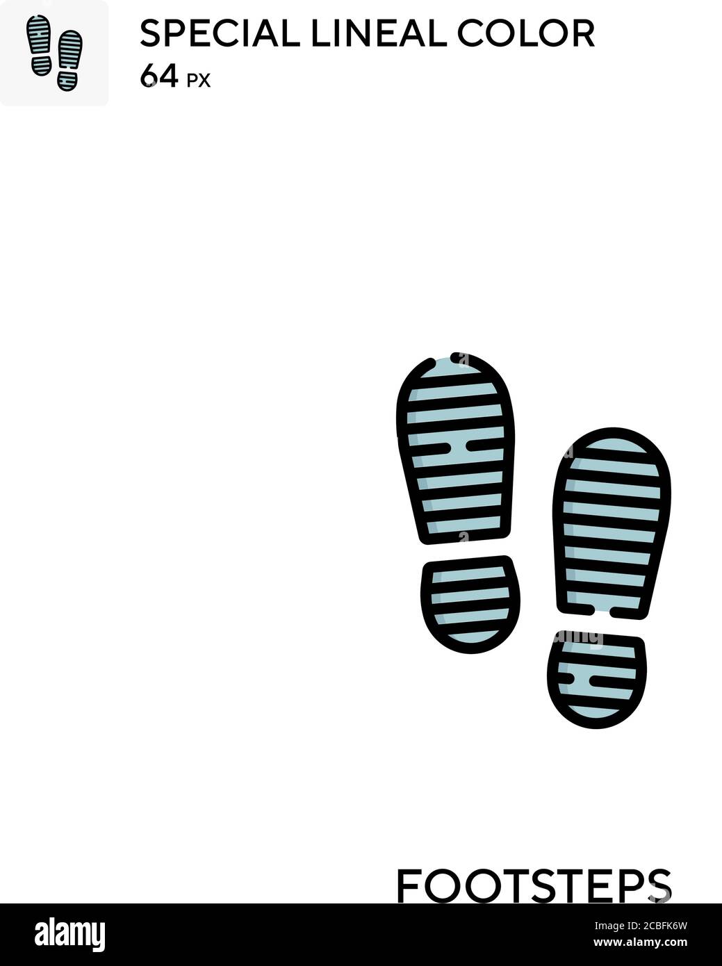 Footsteps Simple vector icon. Footsteps icons for your business project ...