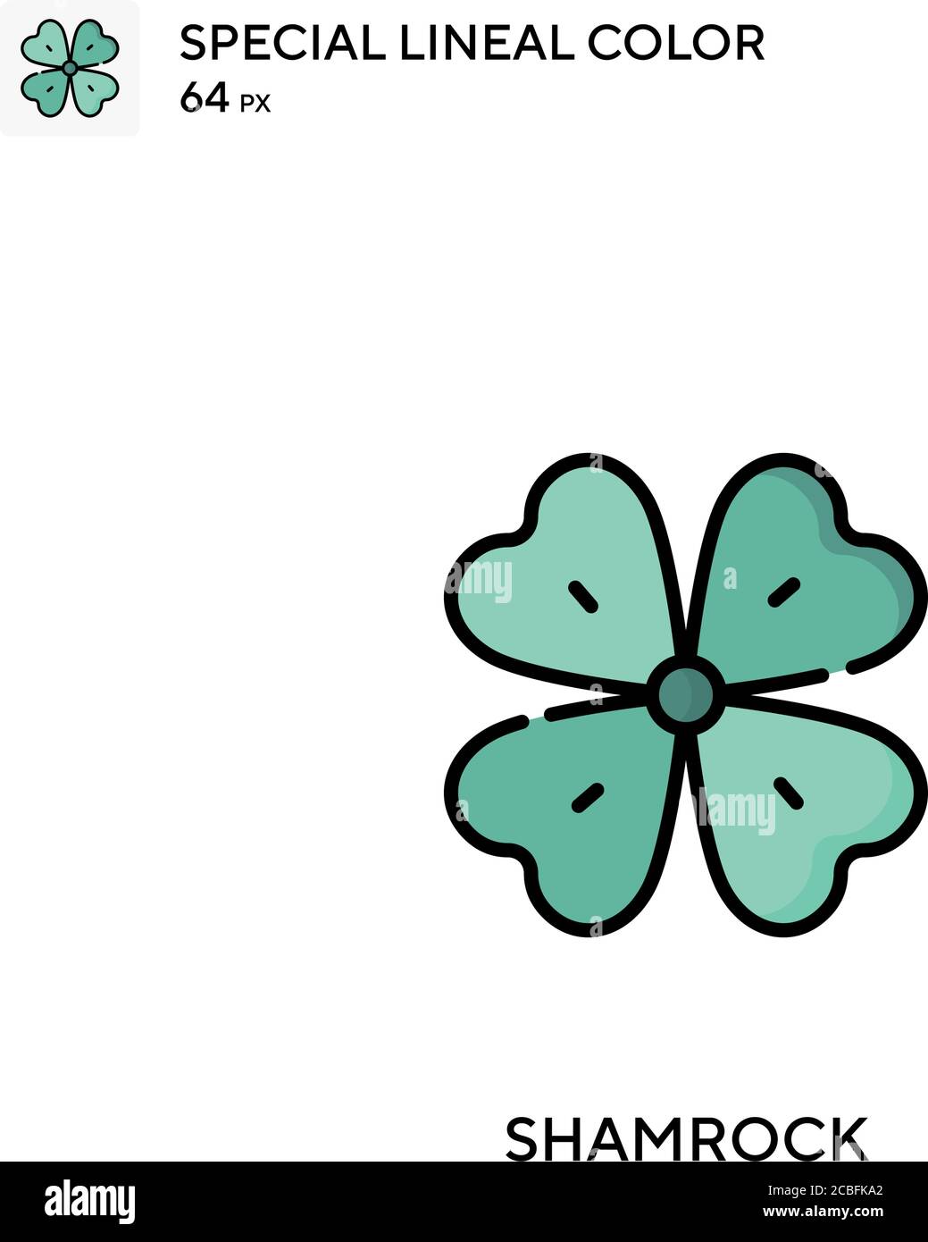 Shamrock Simple vector icon. Shamrock icons for your business project ...