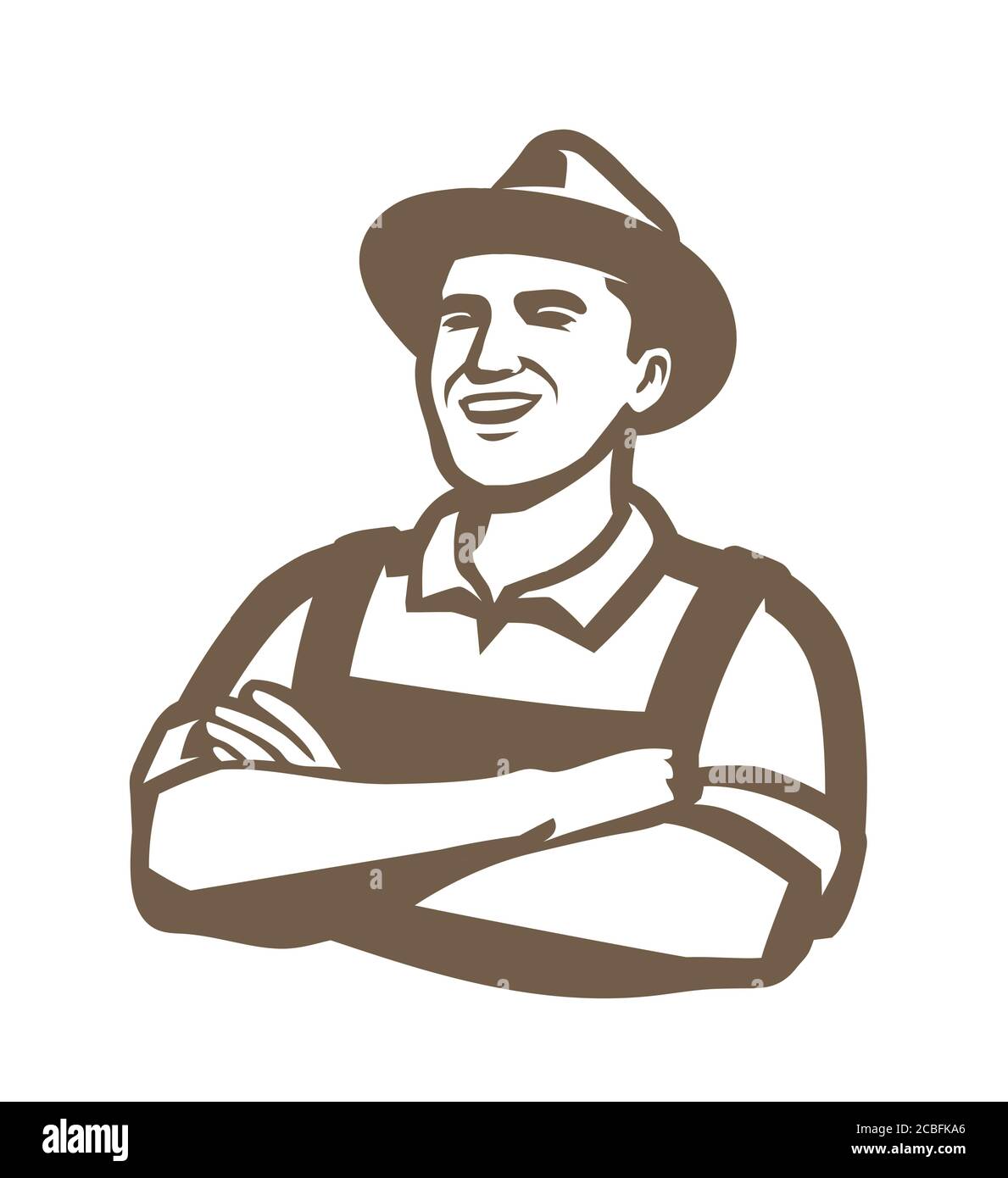 Farmer logo symbol agriculture Stock Vector Images - Alamy