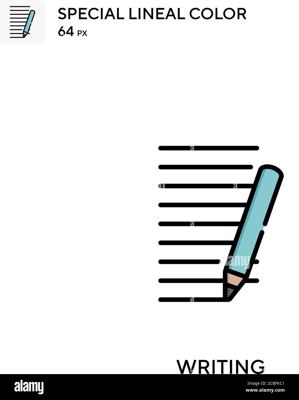 Writing Simple vector icon. Writing icons for your business project ...