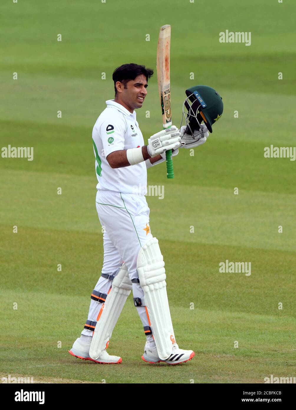 Pakistans abid ali celebrates reaching hi-res stock photography and ...