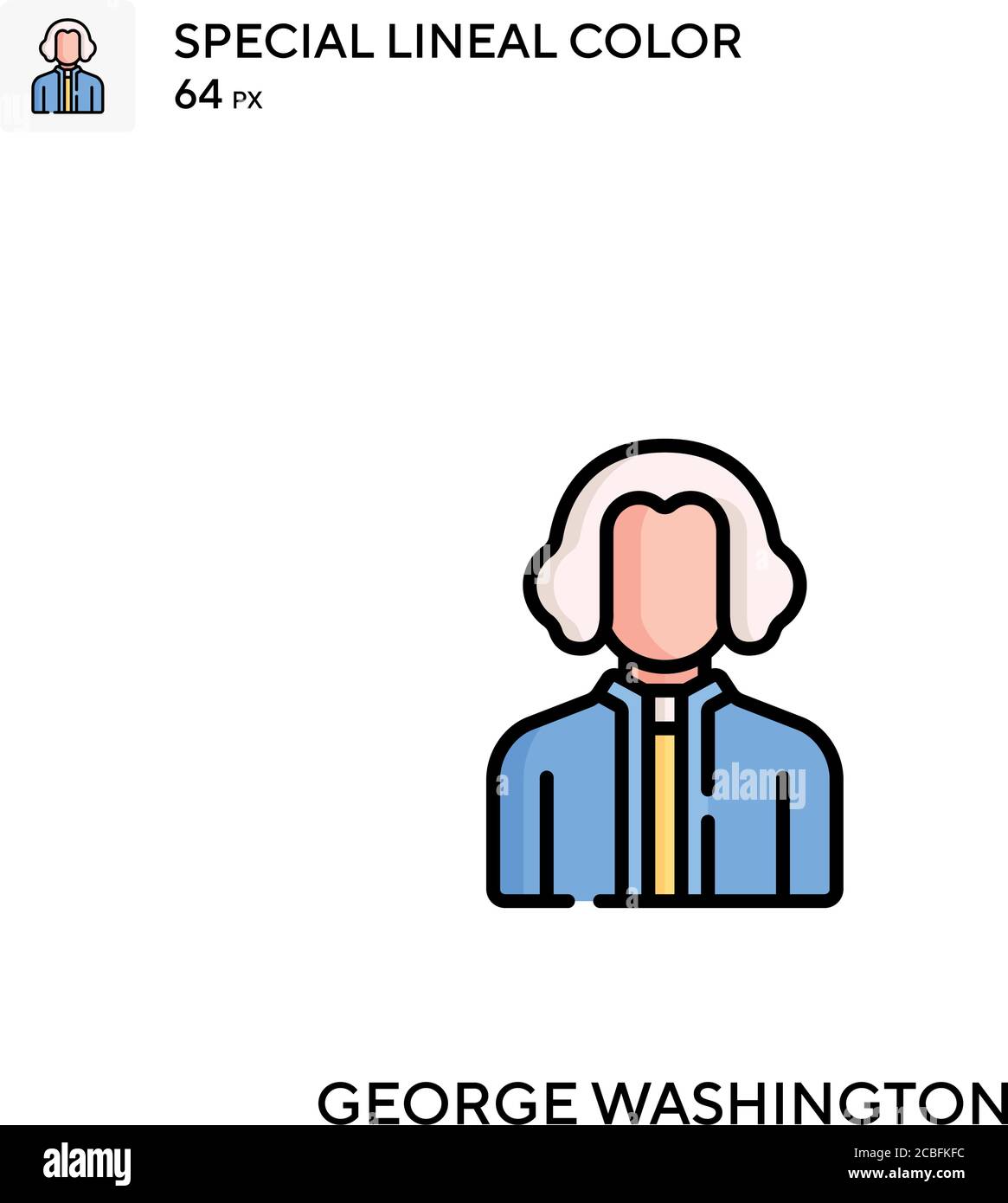 George washington Simple vector icon. George washington icons for your ...