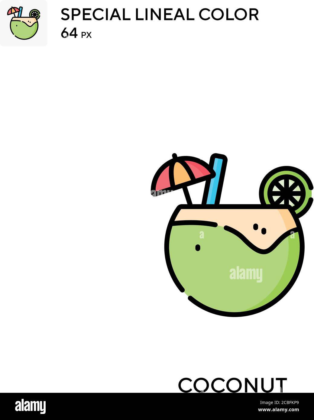 Coconut Simple vector icon. Coconut icons for your business project ...
