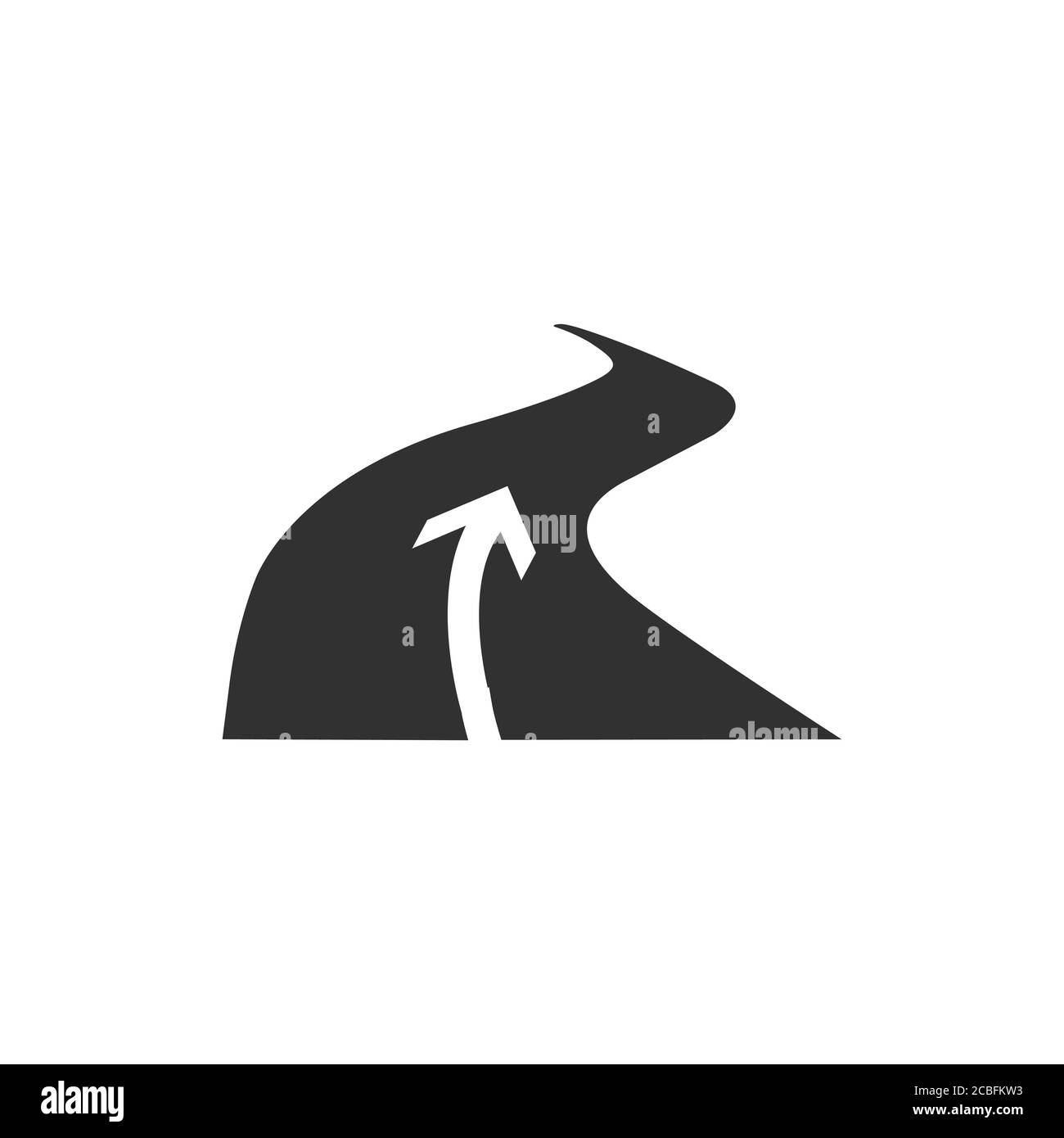 Road wave arrow. Vector sign. Stock vector illustration isolated on ...