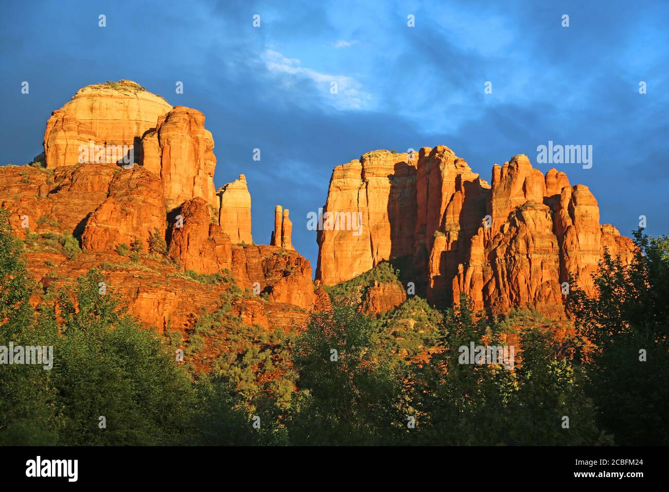Cathedral Rock at sunset - Sedona, Arizona Stock Photo - Alamy