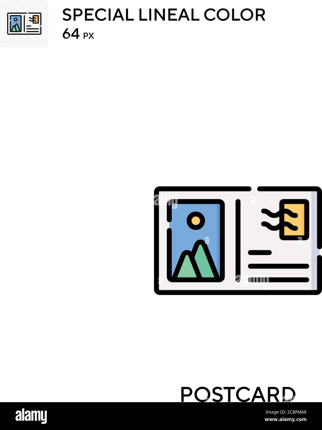 Postcard Simple vector icon. Postcard icons for your business project ...