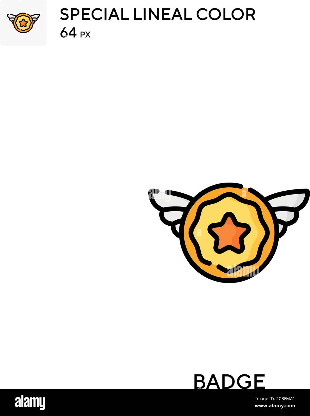 Badge Simple vector icon. Badge icons for your business project Stock ...
