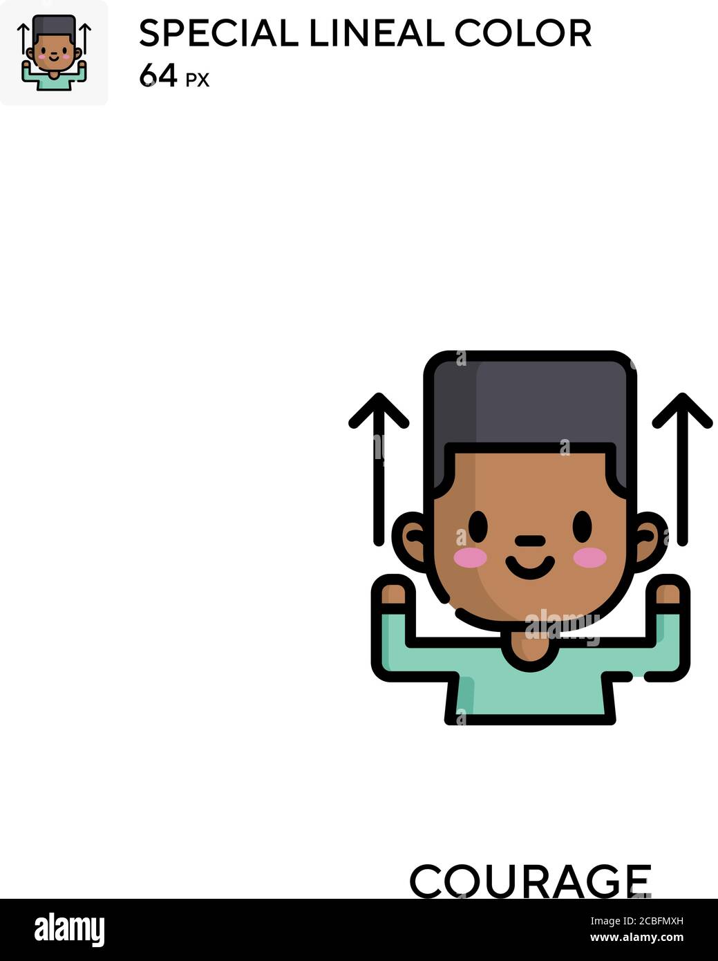 Courage Simple vector icon. Courage icons for your business project ...