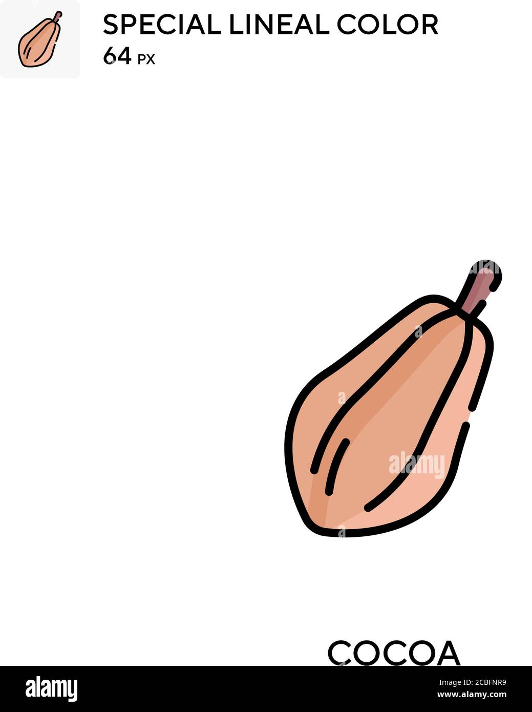 Cocoa Simple vector icon. Cocoa icons for your business project Stock ...