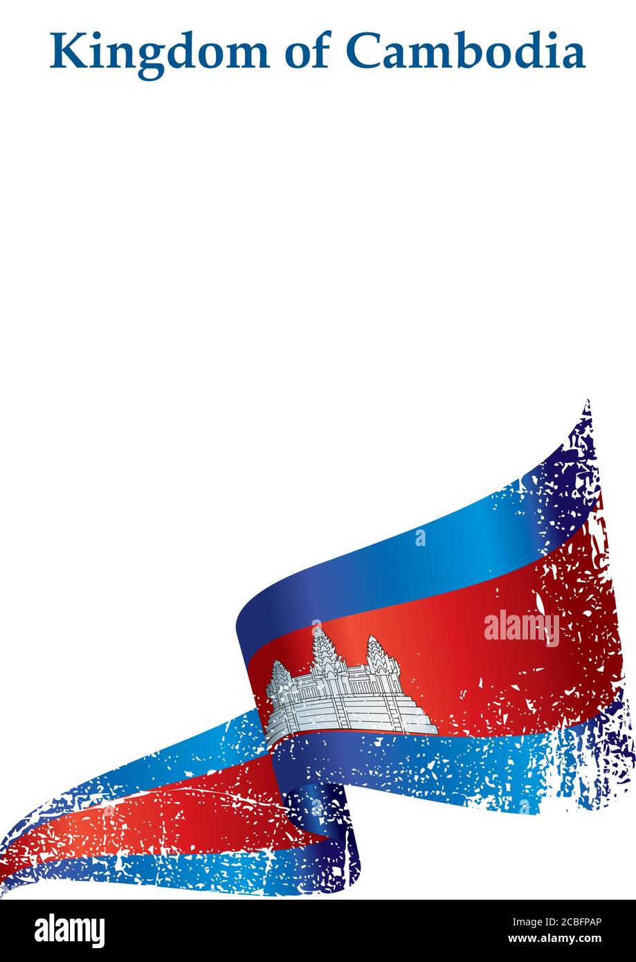 Flag of Cambodia, Kingdom of Cambodia. Southeast Asia. Template for ...