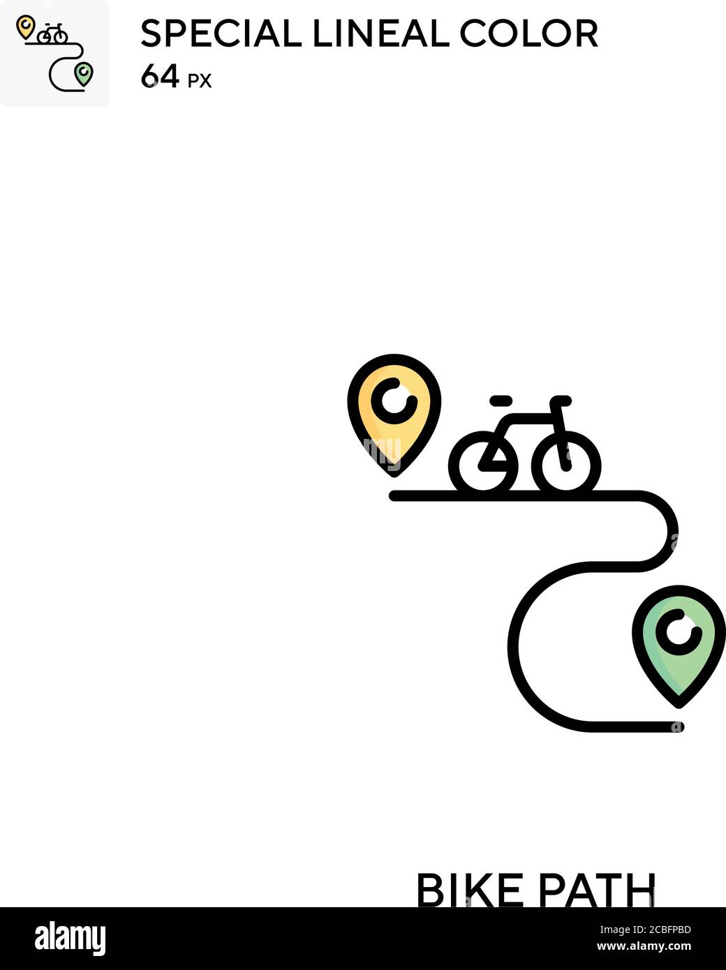 Bike path Simple vector icon. Bike path icons for your business project ...