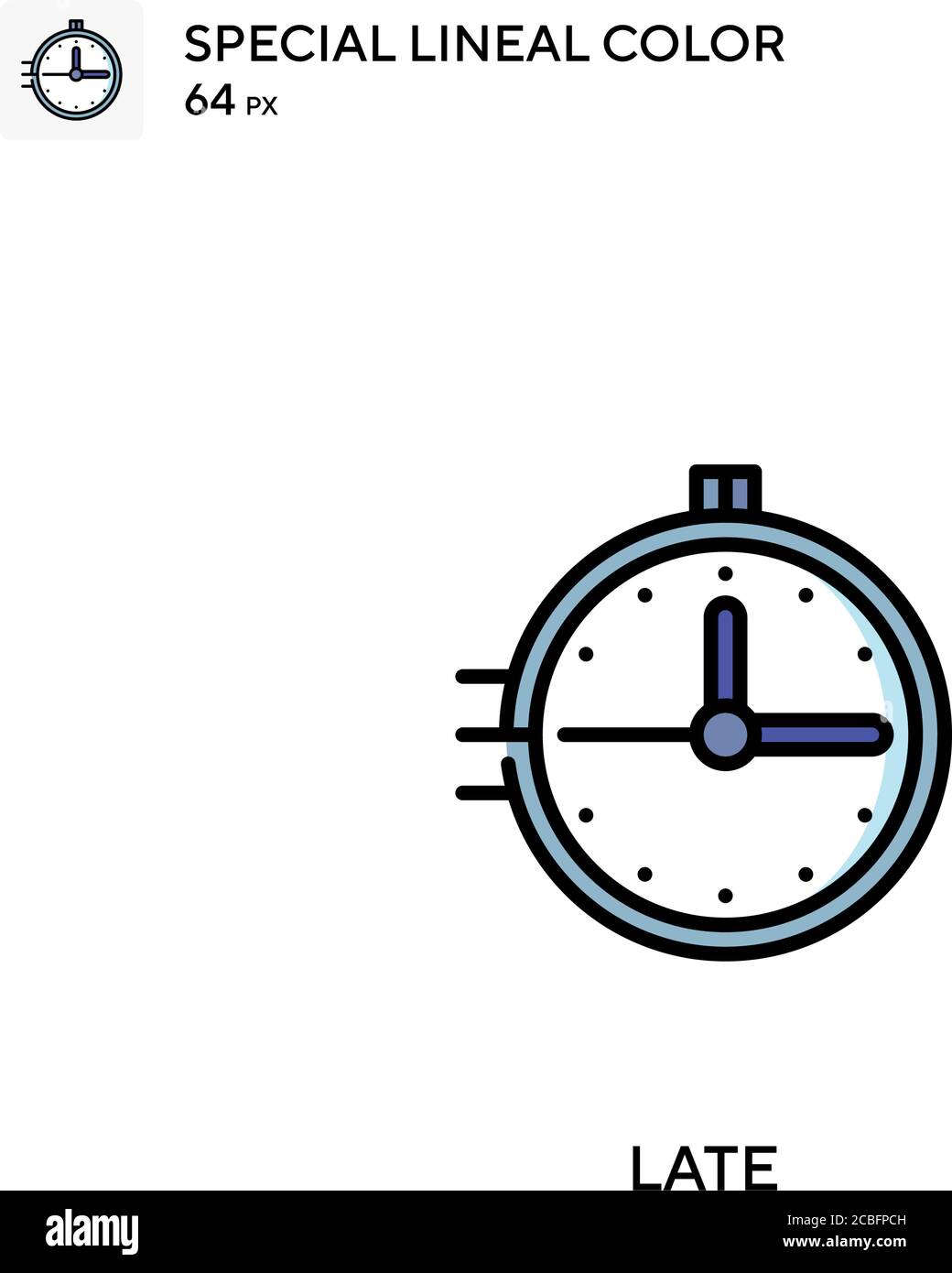 Late Simple vector icon. Late icons for your business project Stock ...