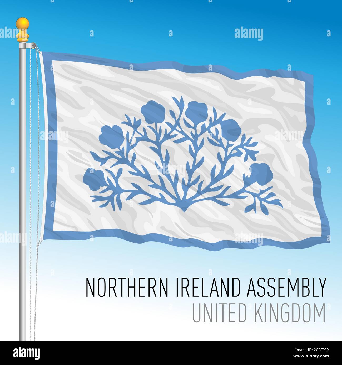 Northern Ireland Assembly flag, United Kingdom, vector illustration ...