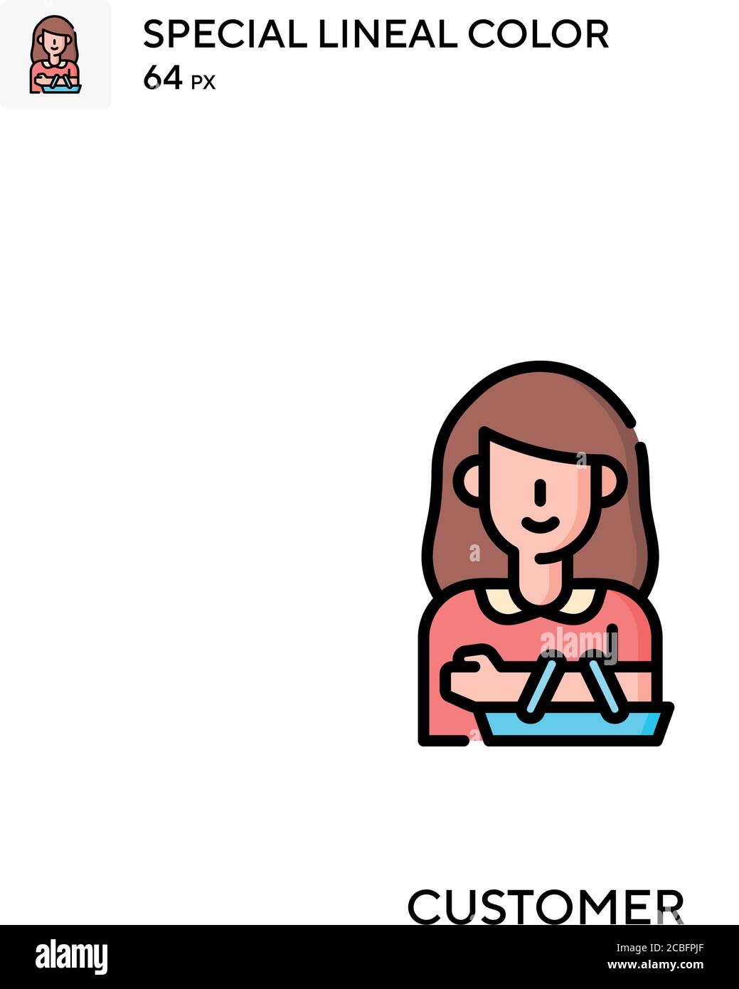 Customer Simple vector icon. Customer icons for your business project ...