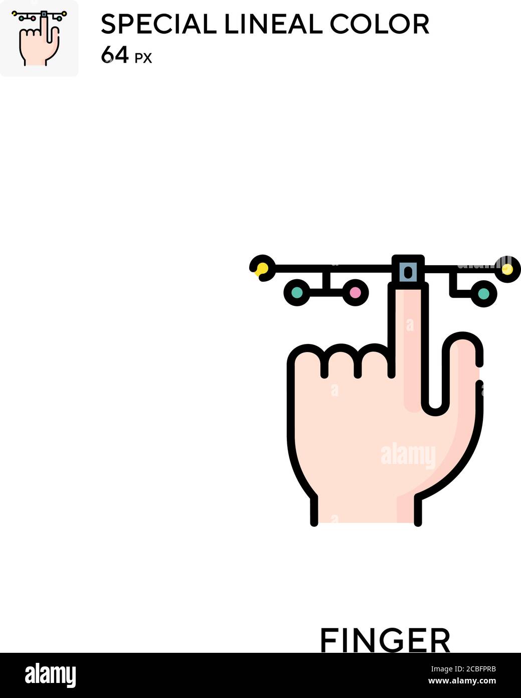 Finger Simple vector icon. Finger icons for your business project Stock ...