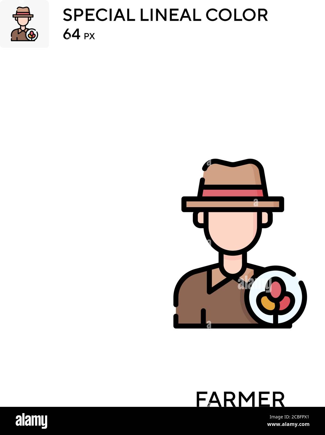 Farmer Simple vector icon. Farmer icons for your business project Stock ...