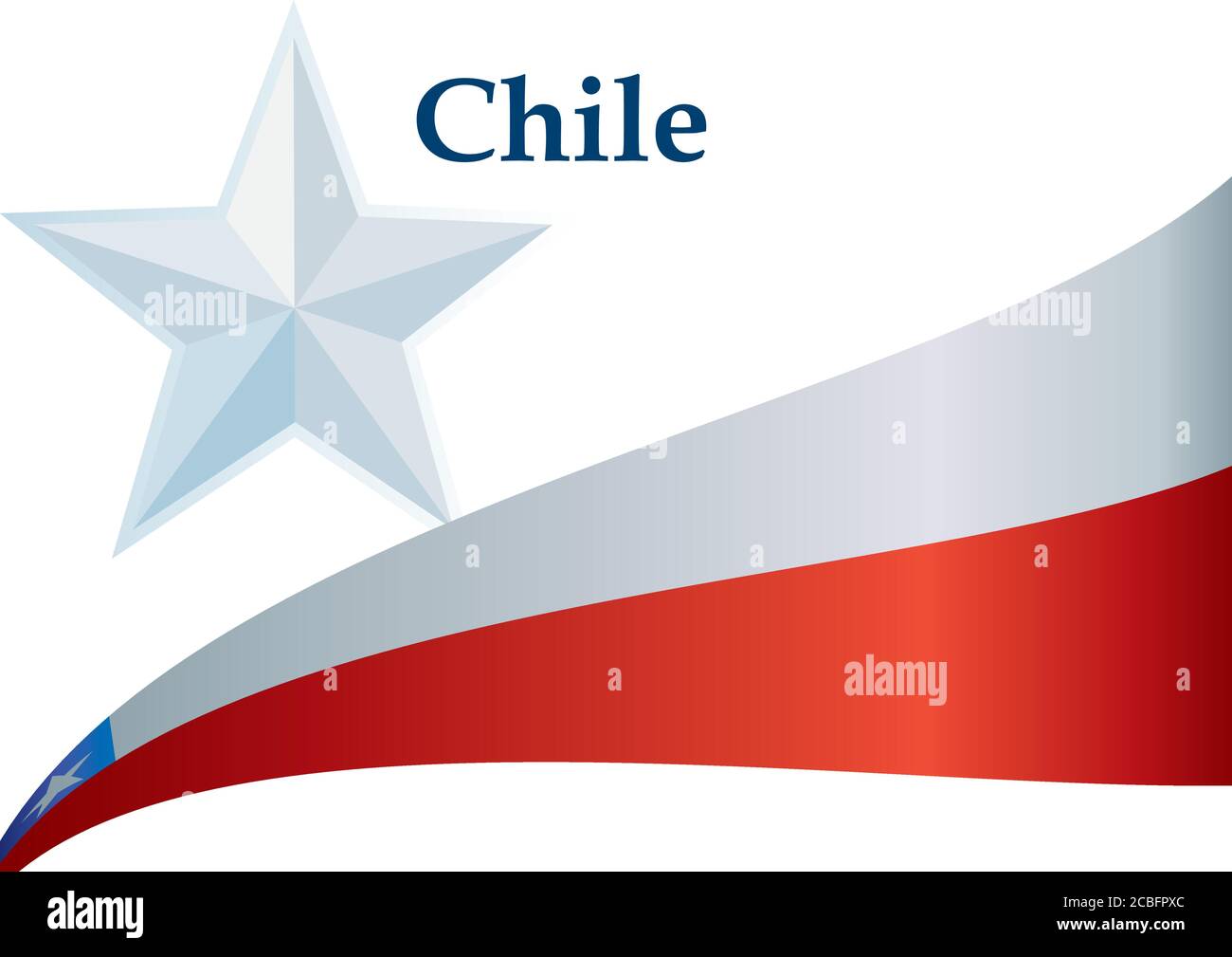 Flag of Chile, Republic of Chile. Template for award design, an ...