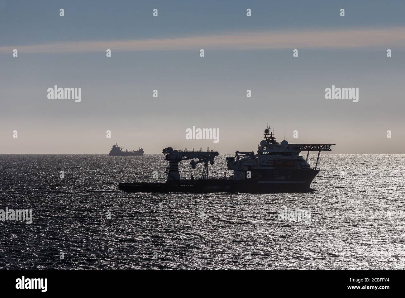 MONTROSE, SCOTLAND - 2015 NOVEMBER 01. Offshore Subsea Construction ...