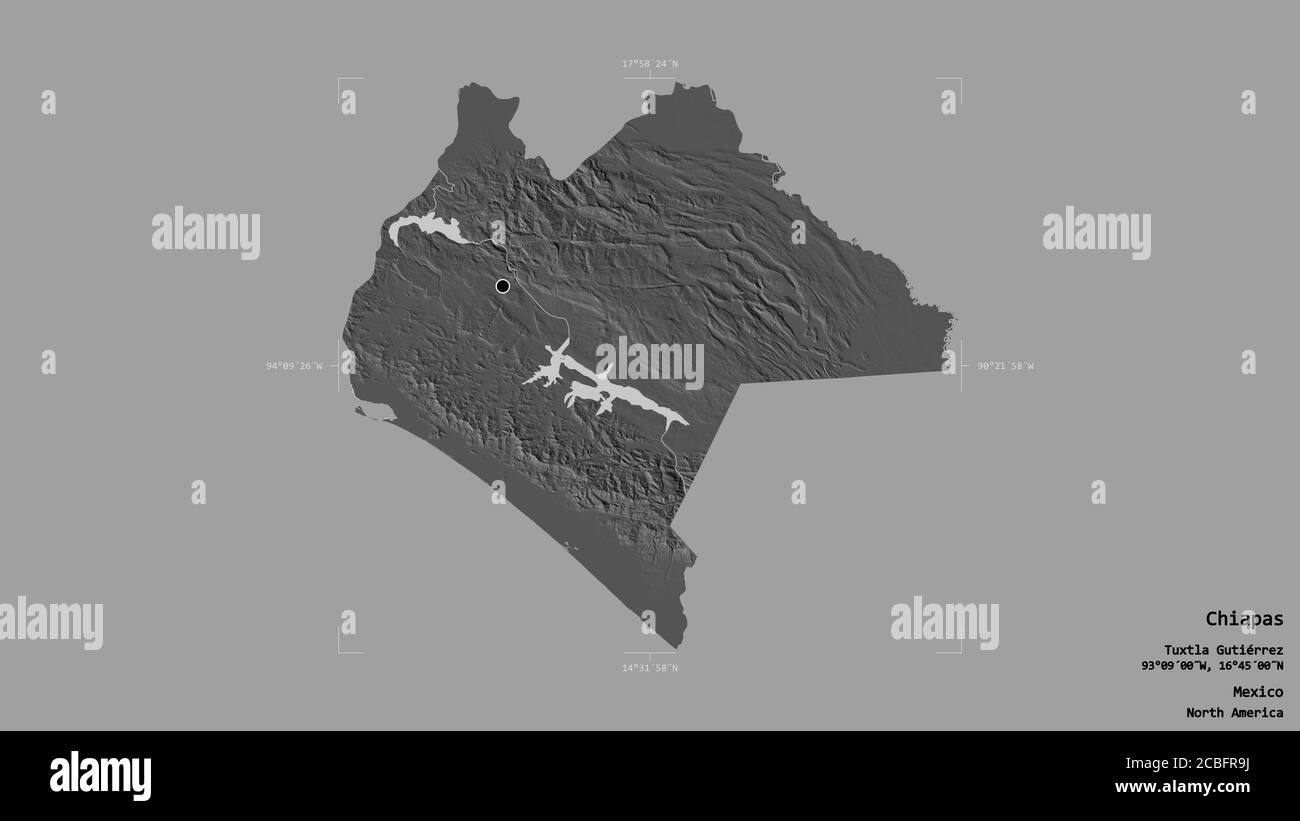 Tuxtla gutierrez mexico map Black and White Stock Photos & Images - Alamy