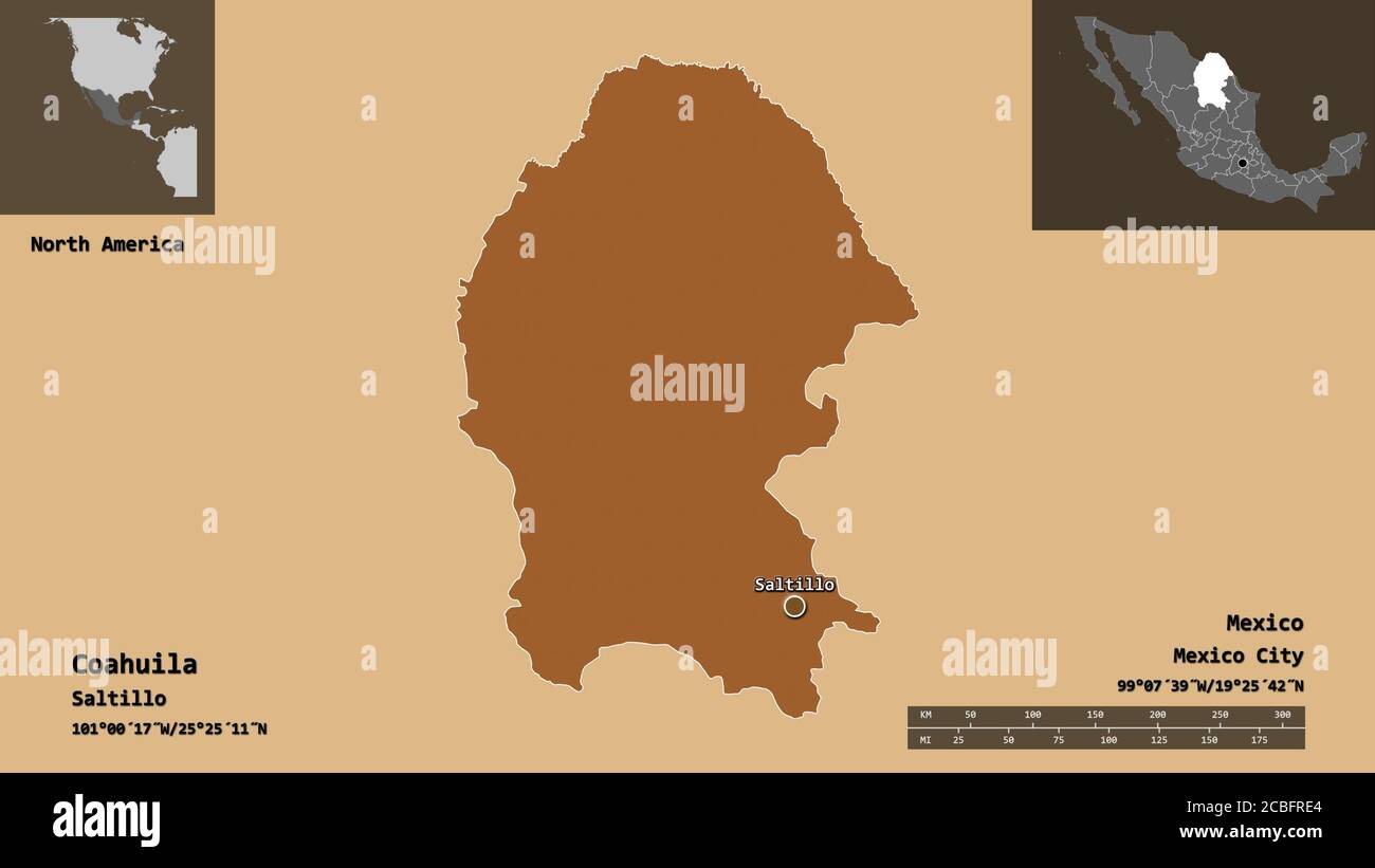 Map of saltillo mexico hi-res stock photography and images - Alamy