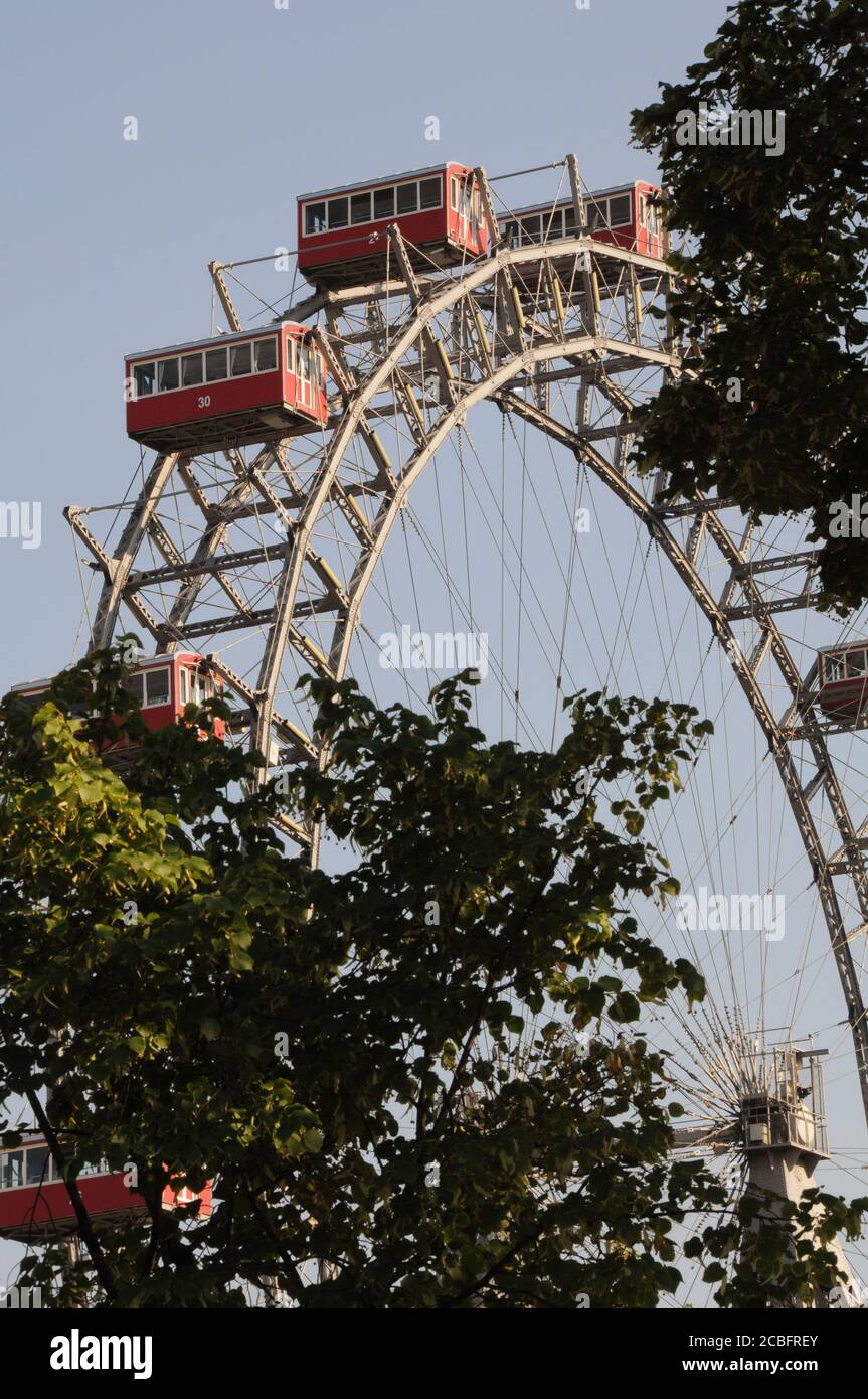 Wiener Riesenrad, Vienna ferris wheel at Prater amusement park (Vienna ...