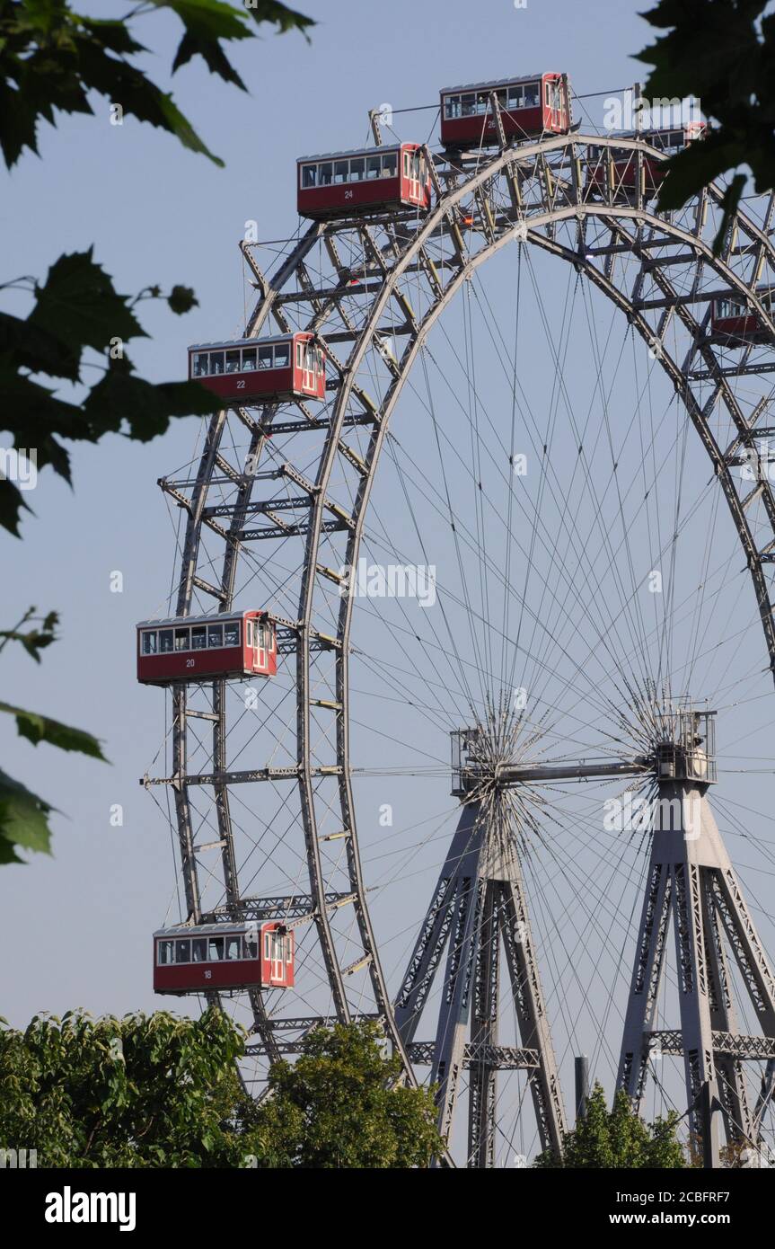 Wiener Riesenrad, Vienna ferris wheel at Prater amusement park (Vienna ...