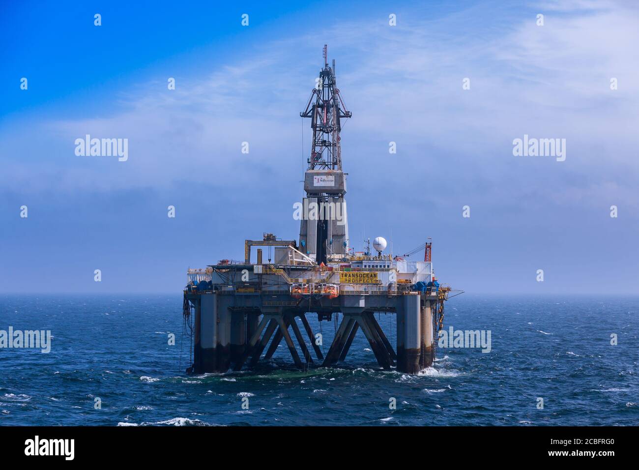 NORTH SEA SCOTLAND - 2015 MAY 11. The semi-submersible drilling rig ...