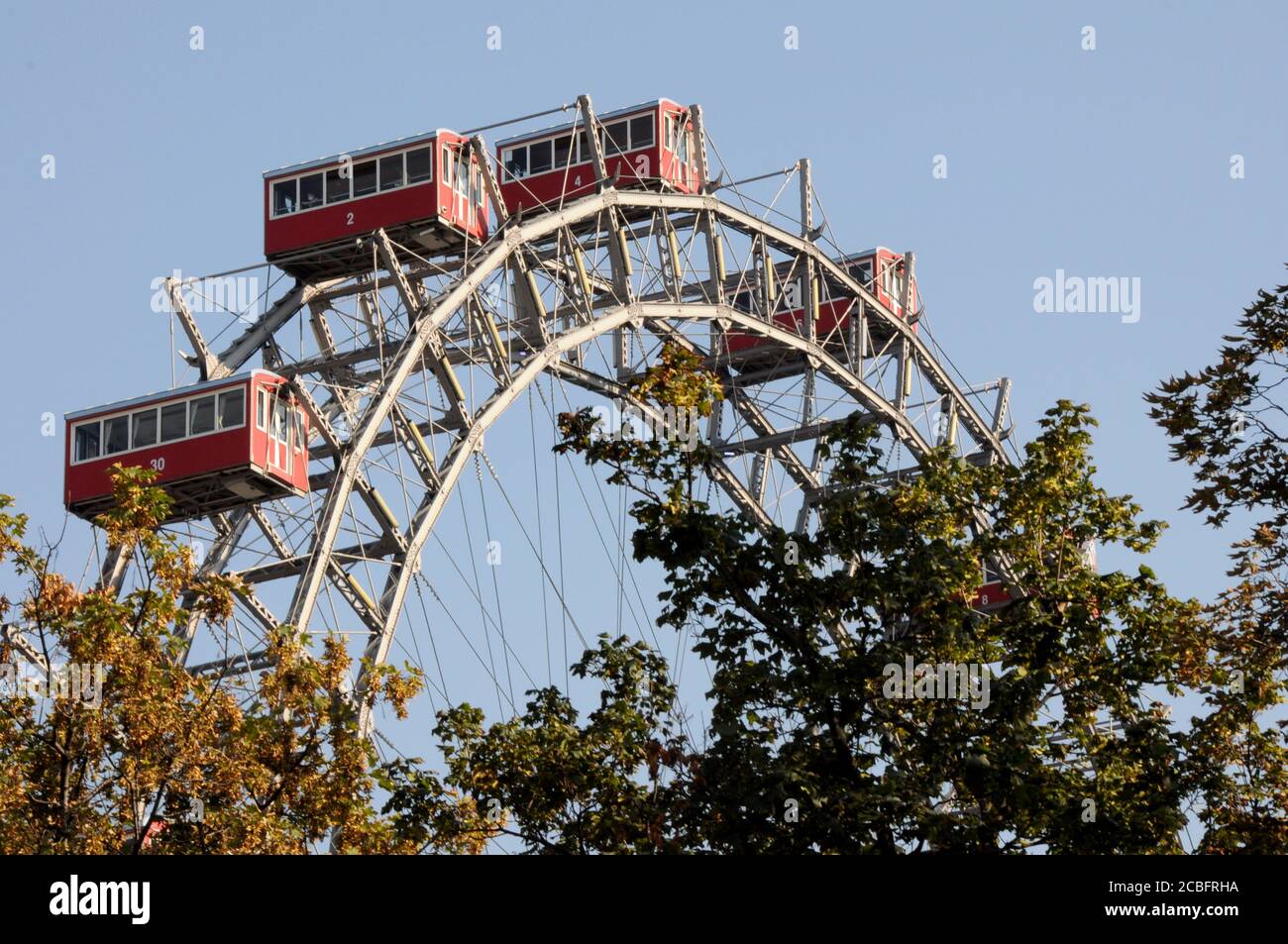 Wiener Riesenrad, Vienna ferris wheel at Prater amusement park (Vienna ...