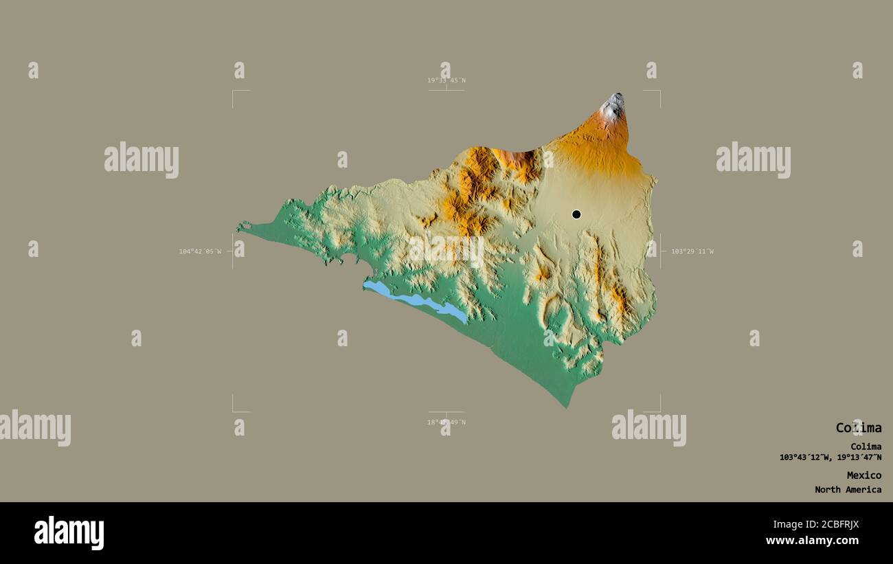Colima on a map hi-res stock photography and images - Alamy