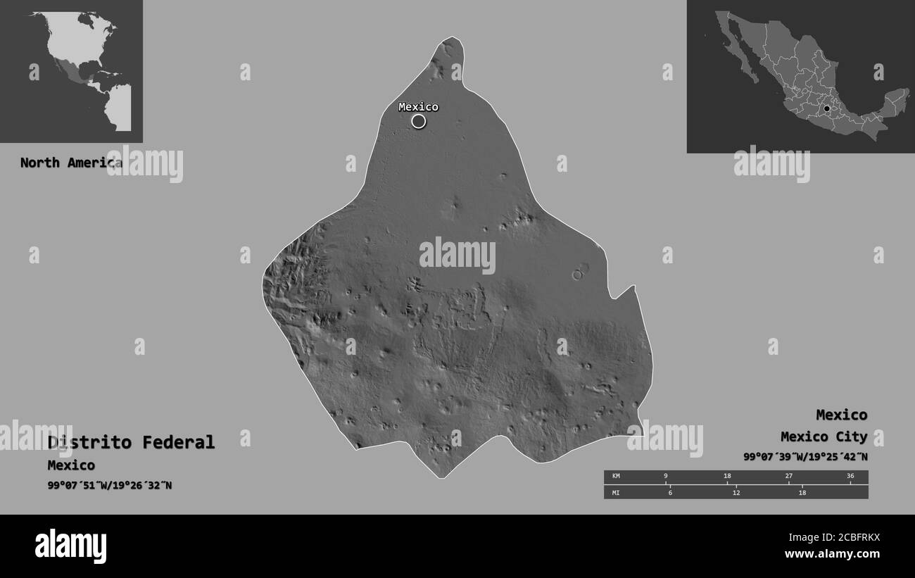 Distrito federal mexico map hi-res stock photography and images - Alamy