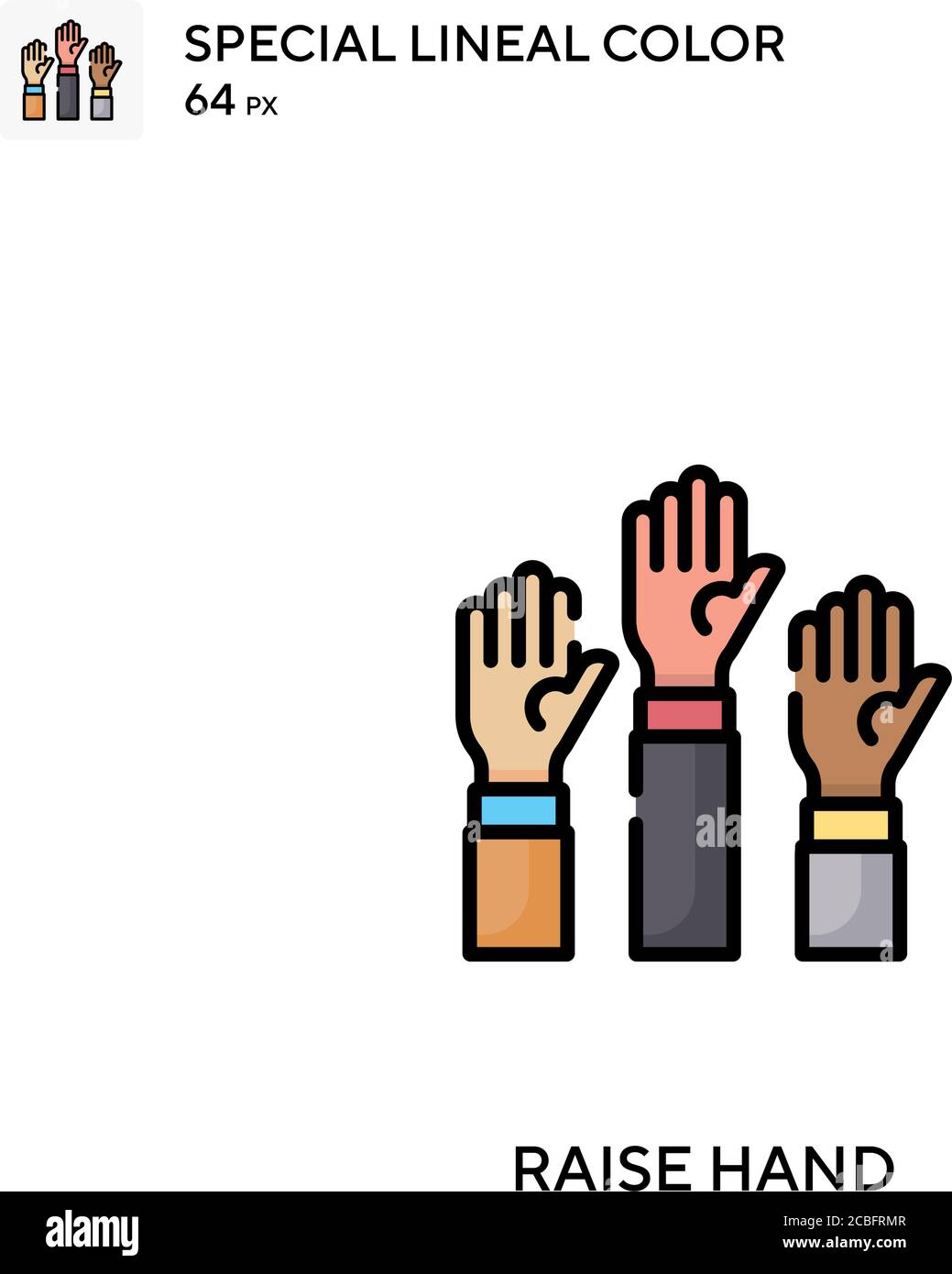 Raise hand Simple vector icon. Raise hand icons for your business ...