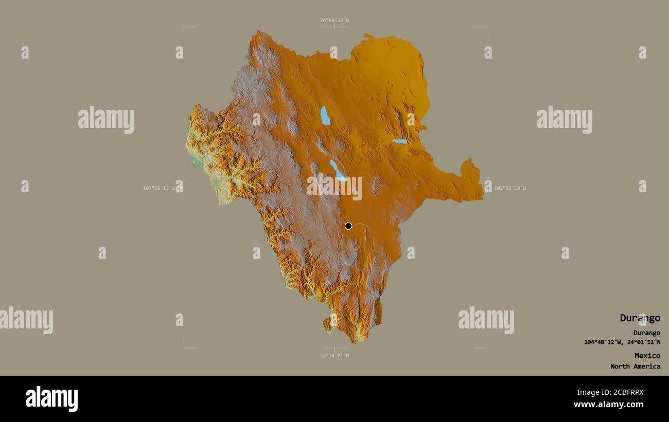 Durango mexico on a map hi-res stock photography and images - Alamy