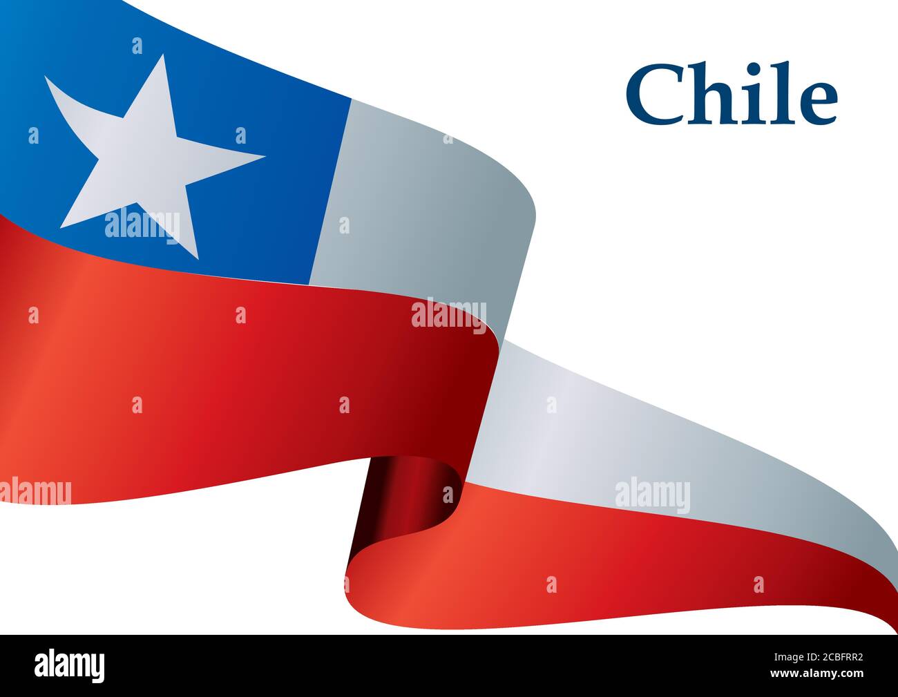 Flag of Chile, Republic of Chile. Template for award design, an ...