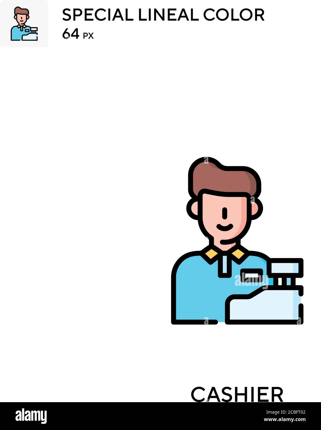 Cashier Simple vector icon. Cashier icons for your business project ...