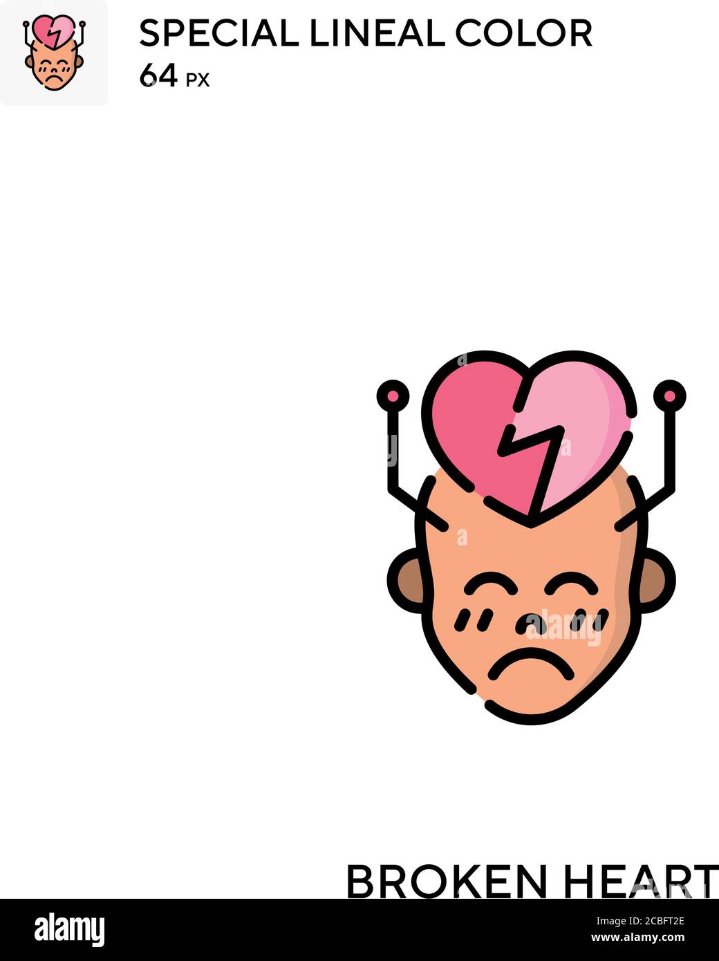 Broken heart Simple vector icon. Broken heart icons for your business ...