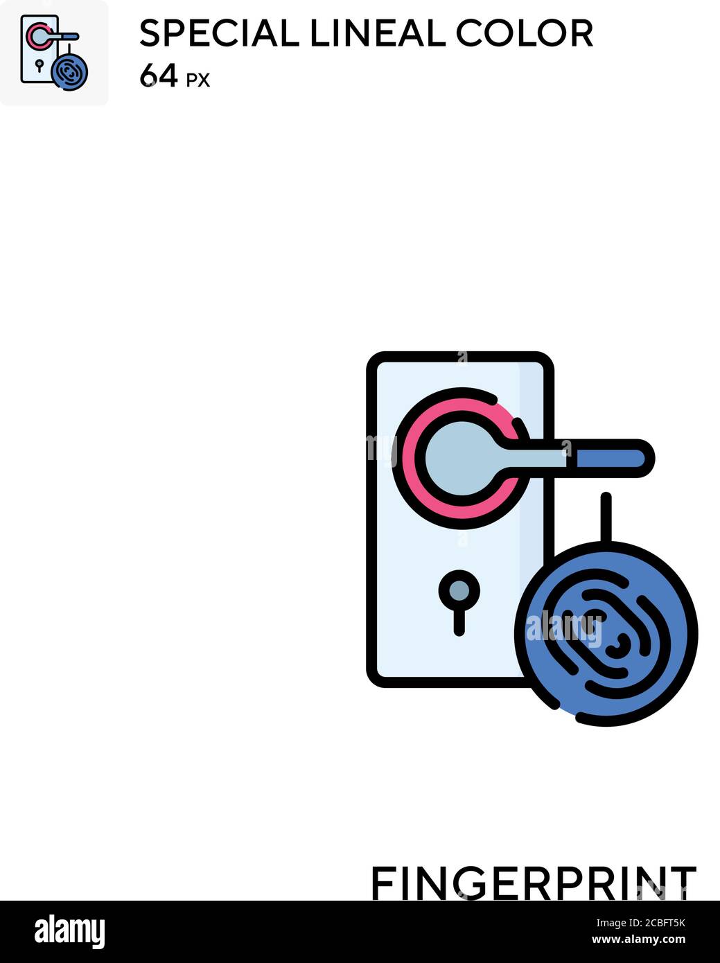 Fingerprint Simple vector icon. Fingerprint icons for your business ...