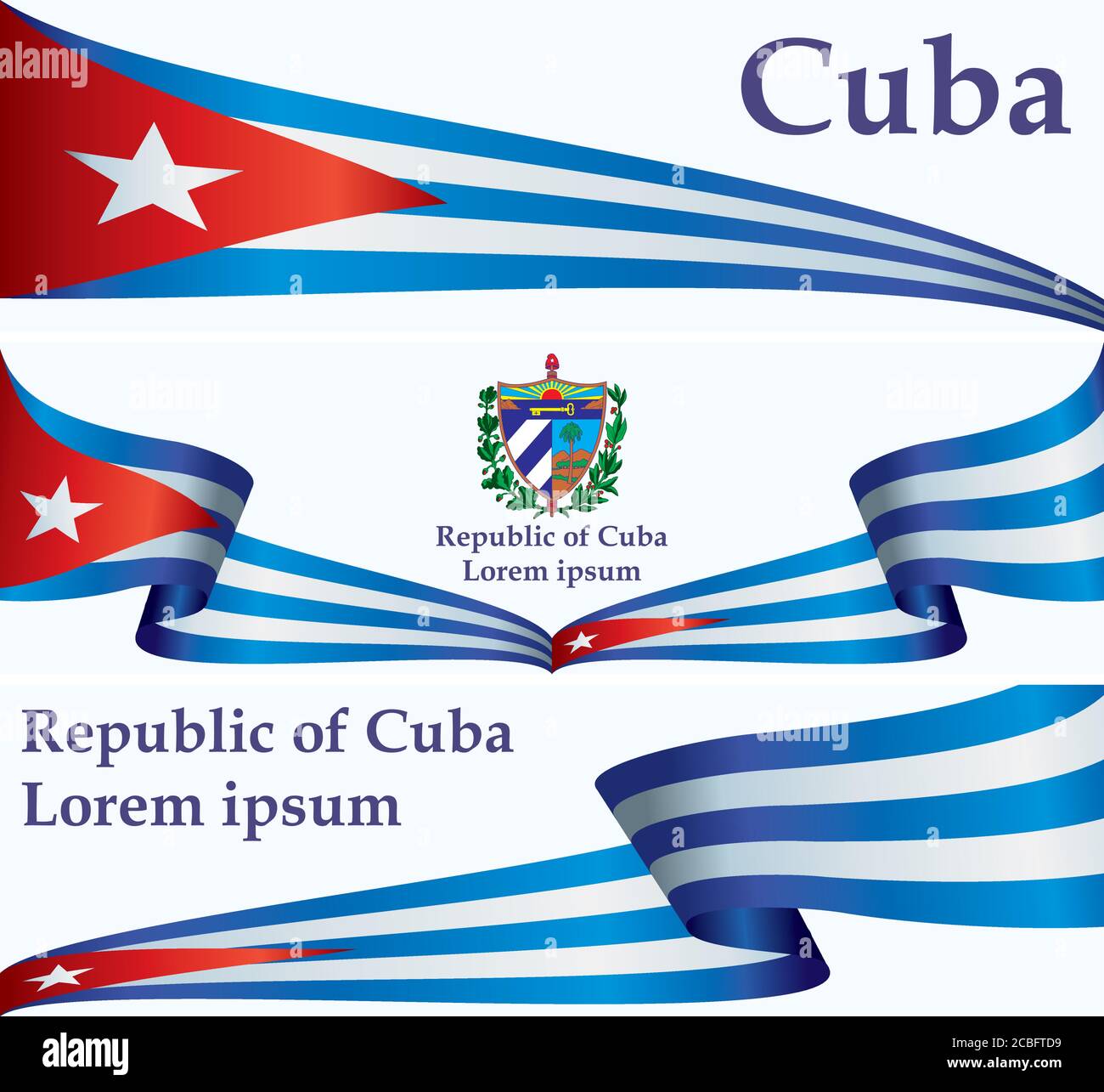Flag of Cuba, Republic of Cuba. Template for award design, an official ...